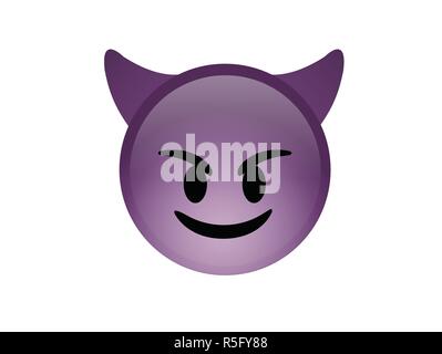 purple emoticon cartoon face smiling character Stock Vector Image & Art ...