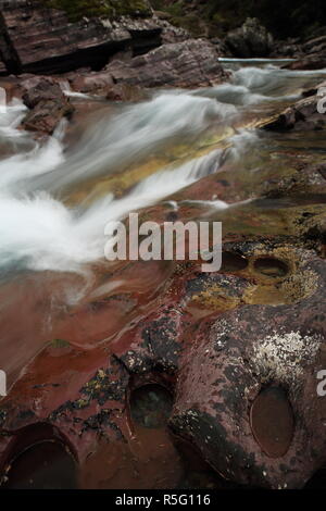 Red Rock Point, haystack creek glacier national park Stock Photo - Alamy
