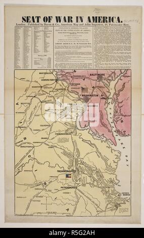 Military Map of the United States - 1862 Stock Photo - Alamy