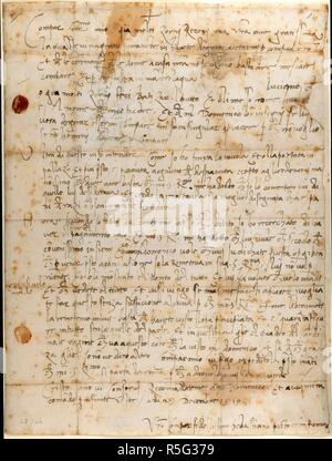 Letter of Michelangelo, Whole folio Autograph letter of Michelangelo to ...
