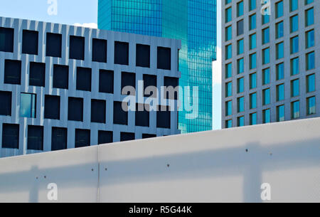 Buildings in Zurich west. Shiny fronts of business buildings Stock ...
