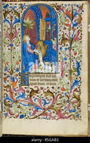 Saint John the Evangelist; Book of Hours, about 1450-1455. The saint ...