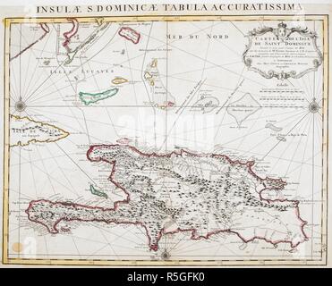 French map of Saint-Domingue French colony Stock Photo - Alamy