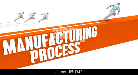 Manufacturing Solutions with Business People Running To Success Stock ...