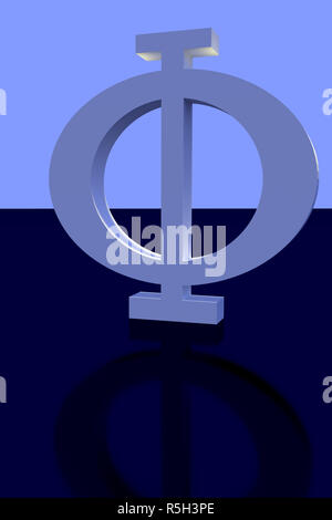 Phi greek letter, Phi symbol vector illustration Stock Vector Art ...