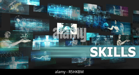 Skills Presentation Background with Technology Abstract Art Stock Photo ...