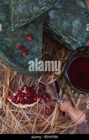 Sage Derby Cheese traditional English editorial food Stock Photo - Alamy