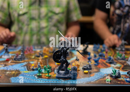 Closeup of characters in a role playing fantasy board game Stock Photo ...