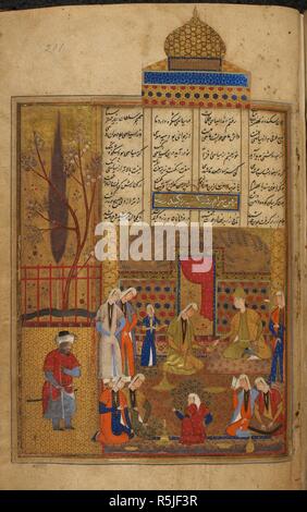 Bahram Gur in the yellow pavilion Stock Photo - Alamy