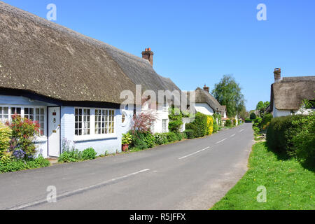 Thatched cottages, Throop, Briantspuddle, Dorset, England, United ...