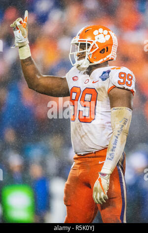 Clemson Tigers defensive end Clelin Ferrell (99) during the NCAA ...