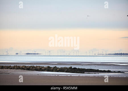 An offshore wind farm in Morecambe Bay, Lancashire, UK Stock Photo - Alamy
