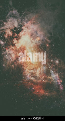 Universe scene with stars and galaxies in deep space showing the beauty ...