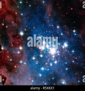 Star cluster Trumpler 14. One of the largest gatherings of hot, massive ...