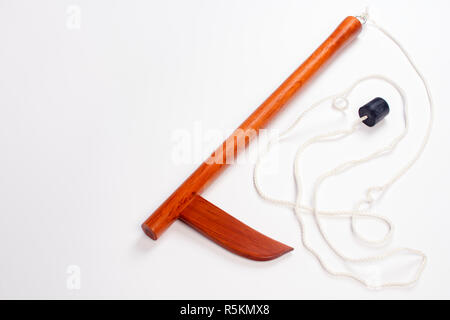kusarigama traditional Japanese weapon Stock Photo - Alamy