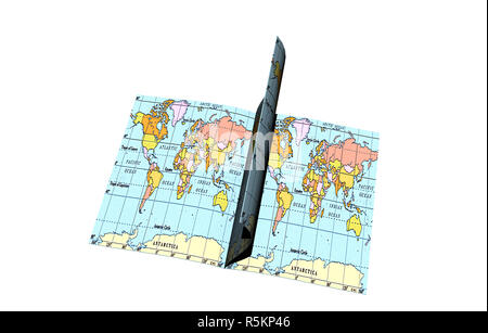 book with maps released Stock Photo - Alamy