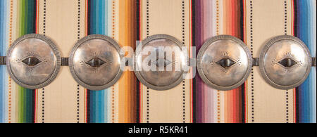 Large Diameter Concho, Navajo First Phase Style Silver Concha Belt ...