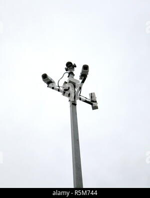 Security cameras on a pole outdoor Stock Photo - Alamy