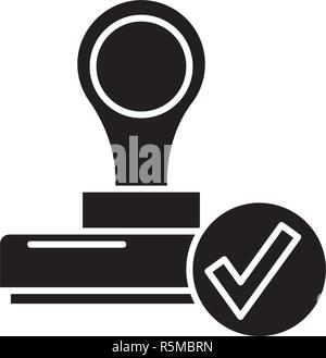 order confirmation icon, black vector sign with editable strokes ...