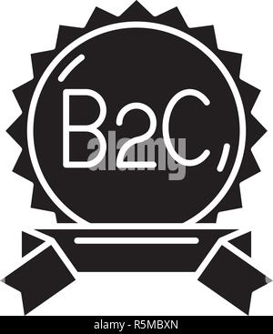 B2B and B2C icon, business to business concept and business to client ...