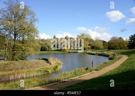 Highgate model boating pond on Hampstead Heath National Park Stock ...