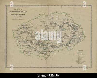 Map of the Tobolsk Governorate. Museum: Russian State Library, Moscow ...