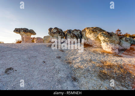 Mushroom rock phenomenton located near Beli Plast village, Bulgaria ...