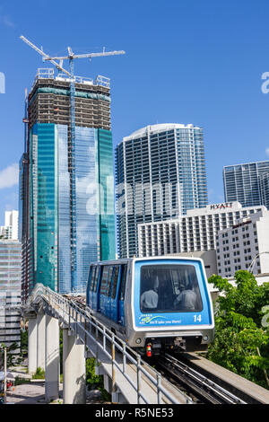 The construction site of the Automated People Mover (APM) train at Los ...