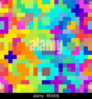Colorful Pixel Seamless Pattern Stock Photo - Alamy