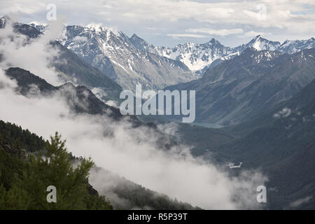 Altai Mountains, Russian Altay.The jagged mountain ridges derive their ...