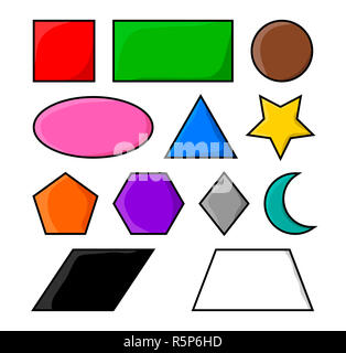 geometric shapes vector symbol icon design Stock Photo - Alamy