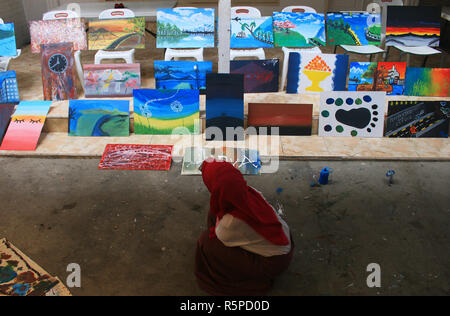 December 2, 2018 - Blangpidie, Aceh, Indonesia - A painting seen ...