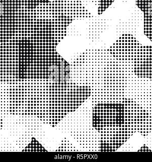 Modern seamless pattern with dots transition halftone Stock Photo - Alamy