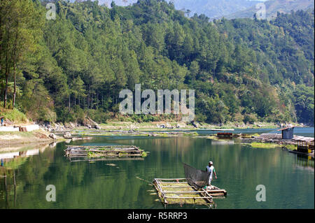 Telaga Menjer Lake, Dieng, Wonosobo, Central Java, Indonesia Stock ...