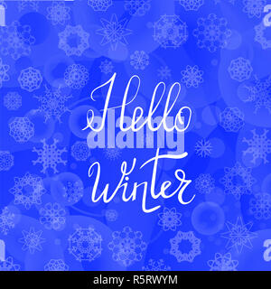 Hello Winter Typographic Poster Stock Photo - Alamy