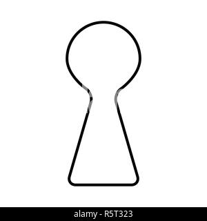 keyhole silhouette outline vector symbol icon design Stock Photo - Alamy