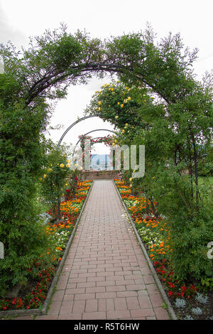 rose garden on the schlossberg graz in styria Stock Photo - Alamy