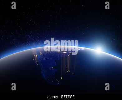 Planet Earth - Patagonia. 3D Rendering. Elements of this image ...