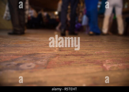 Old man dancing at rave party in knickers, drunk Stock Photo - Alamy