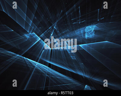 Computer generated abstract tehnology image. Three-dimensional 3D ...