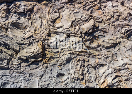 sand layers structure. sedimentary rock-sandstone. Surface of wall ...