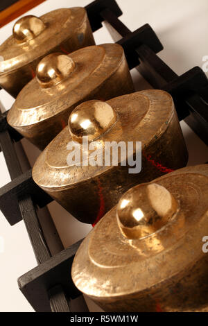 Bonang, kettle or pot gongs. Kulintang gongs or gong-chime from ...