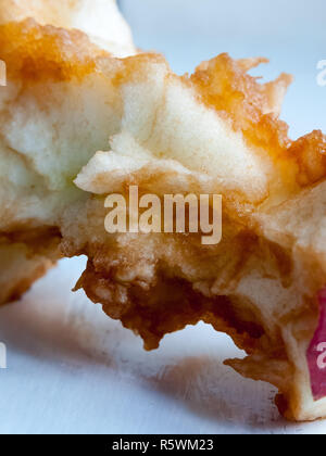 Eaten Apple Core With Green Leaf Isolatd on White Background Stock ...