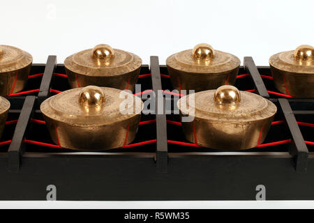 Bonang, kettle or pot gongs. Kulintang gongs or gong-chime from ...