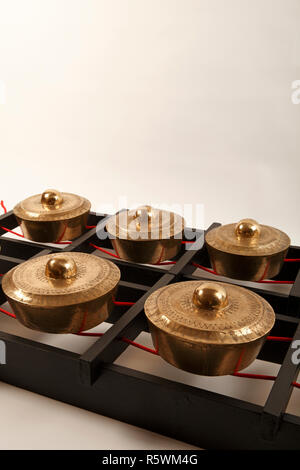 Bonang, kettle or pot gongs. Kulintang gongs or gong-chime from ...