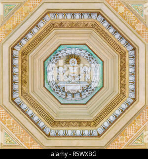 Decoration from the ceiling of the porch of the Basilica of Saint Paul ...