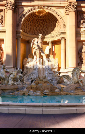 The Trevi fountain at Caesar's palace hotel and casino on the Las Vegas ...