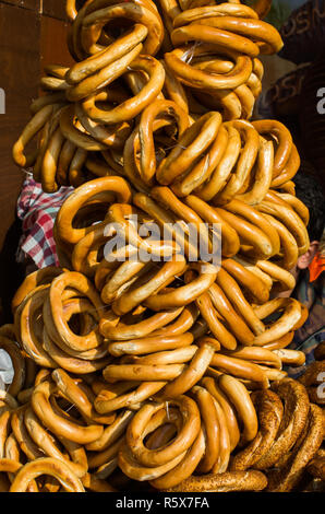 Turkish simits/bagels without sesame in view Stock Photo - Alamy