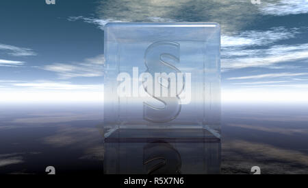paragraph symbol in glass cubes Stock Photo - Alamy