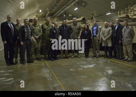 Philippine Marines pose for a group photo during KAMANDAG 6 while a U.S ...